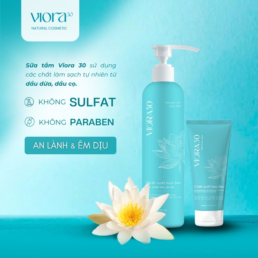 Combo Sữa tắm & Kem mụn lưng Viora 30 | Viora Việt Nam