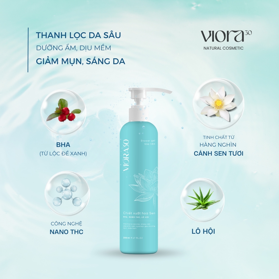 Combo Sữa tắm & Kem mụn lưng Viora 30 | Viora Việt Nam